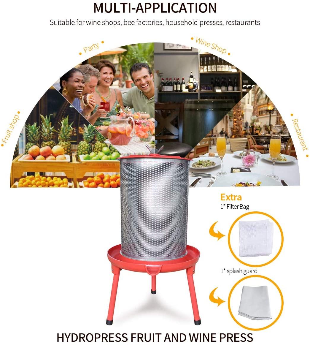 Hydropress Wine/Cider/Fruit Press-5.3/10.7 Gal – EJWOX Products Inc